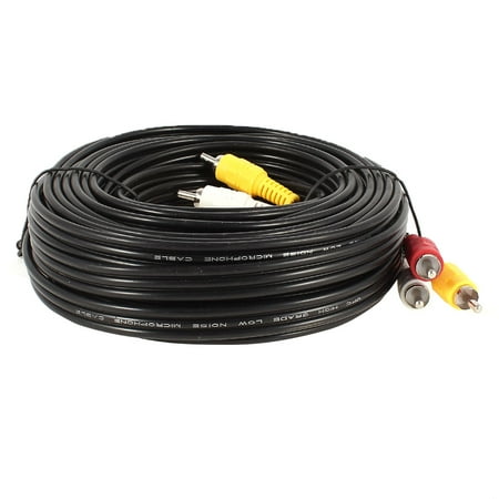 RCA Male to Male Connect Audio Video AV Extension Cable Line Black 10 ...