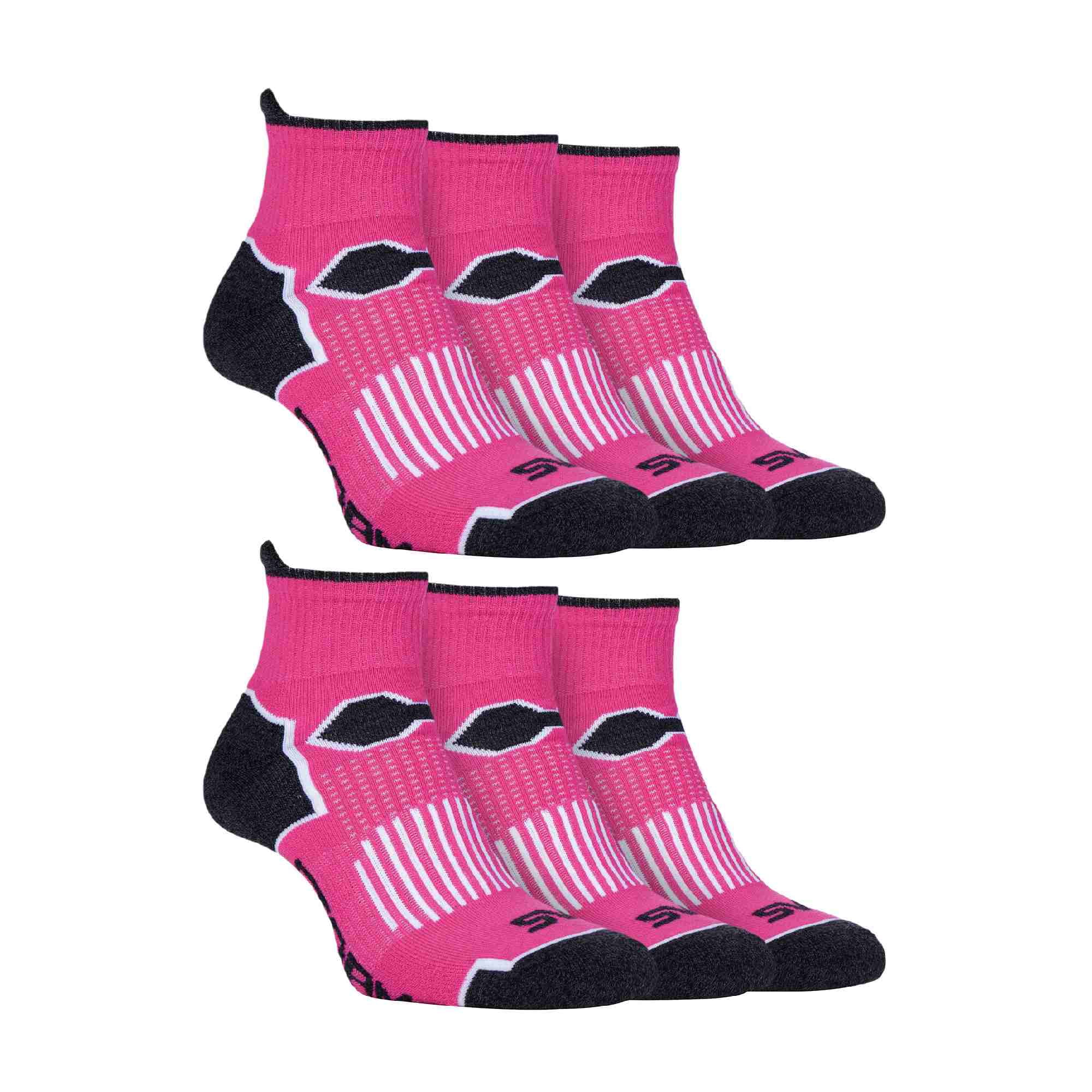 6 Pack Ladies Cushioned Low Cut Running Sports Socks with Arch Support ...