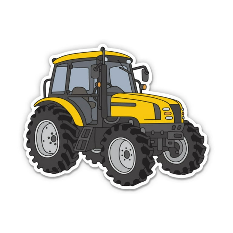 Yellow Tractor Clipart