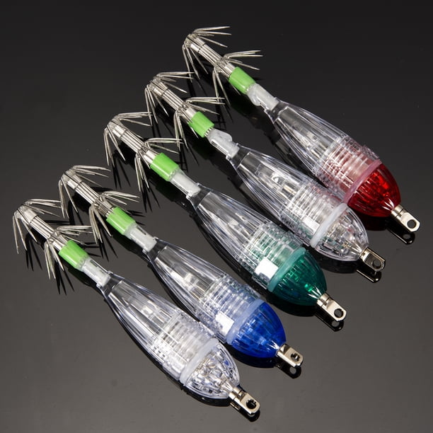 5pcs Waterproof Underwater Fishing Fish Lure Attracting with Squid Jig ...