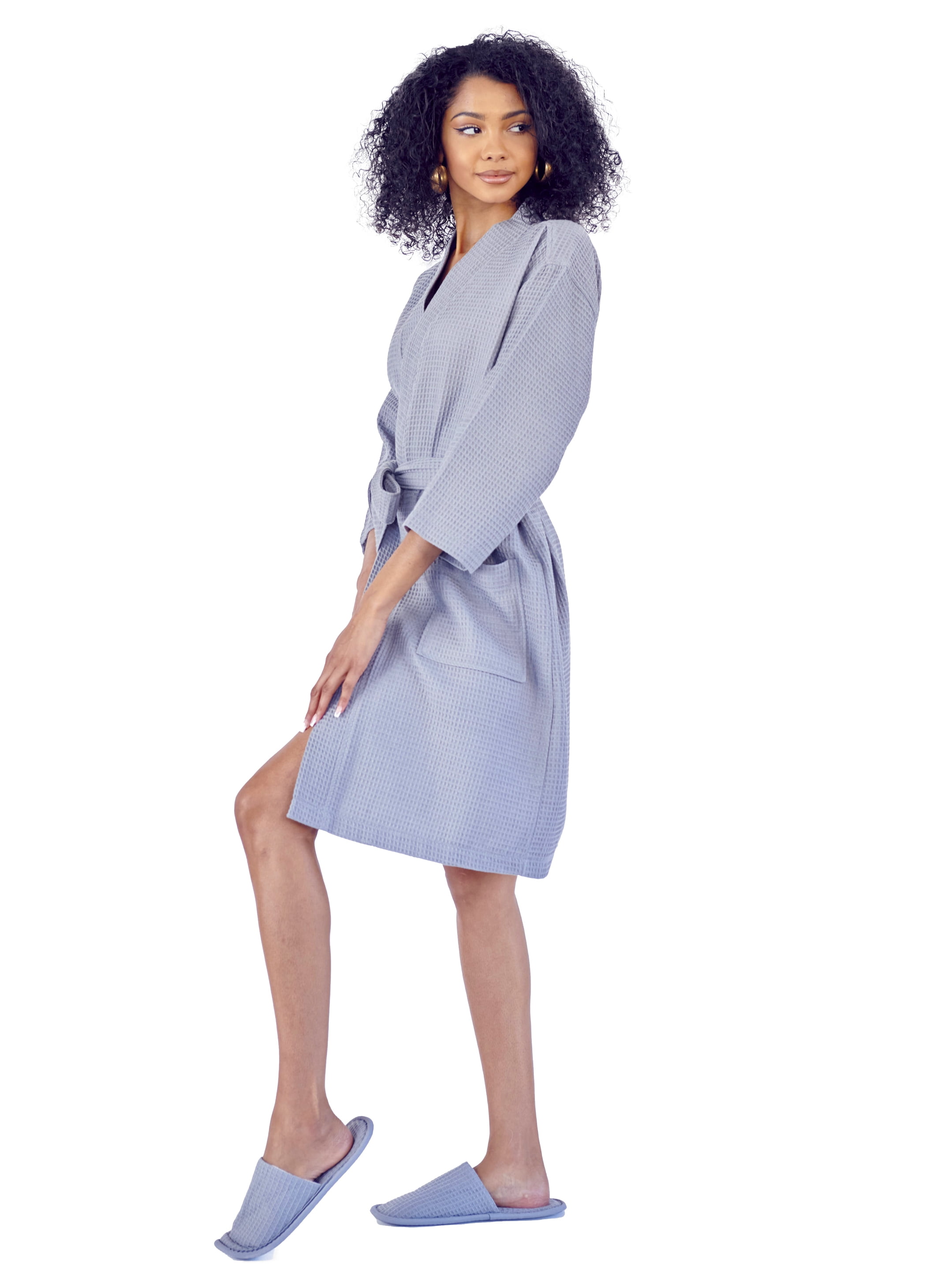 Lotus Linen Lightweight Waffle Robe for Women Kimono Bridesmaids Womens ...