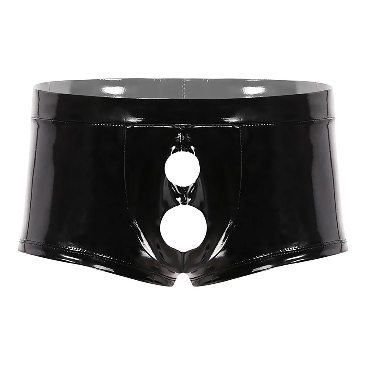 Men Shiny Leather Boxer, Sexy Open Crotch, Glossy PVC Leather, Wetlook ...