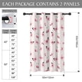 Butterfly and Pink White Pattern Blackout Curtains,Triple Weaved Fabric ...