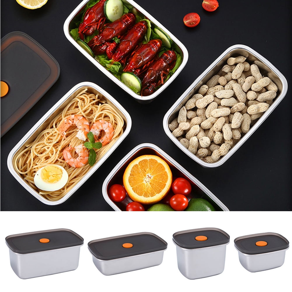 Cheer.US Stainless Steel Food Containers With Lids, Reusable Snack ...