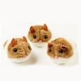 Pull String Mouse Vibrating Movable Interactive Toy Fluffy Plush Mice ...