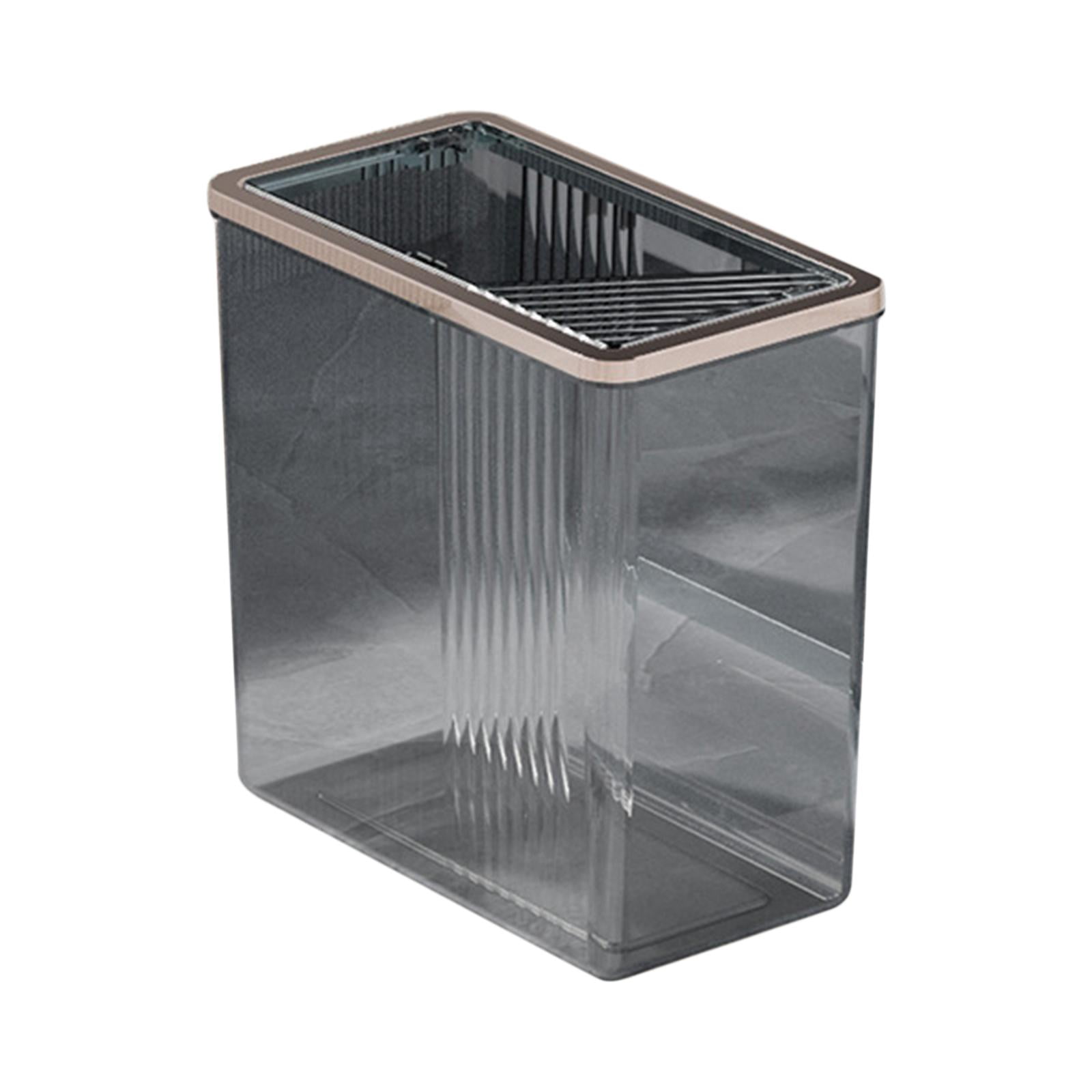 Household Trash Can Free Standing Compact with Lid Garbage Can Wall ...