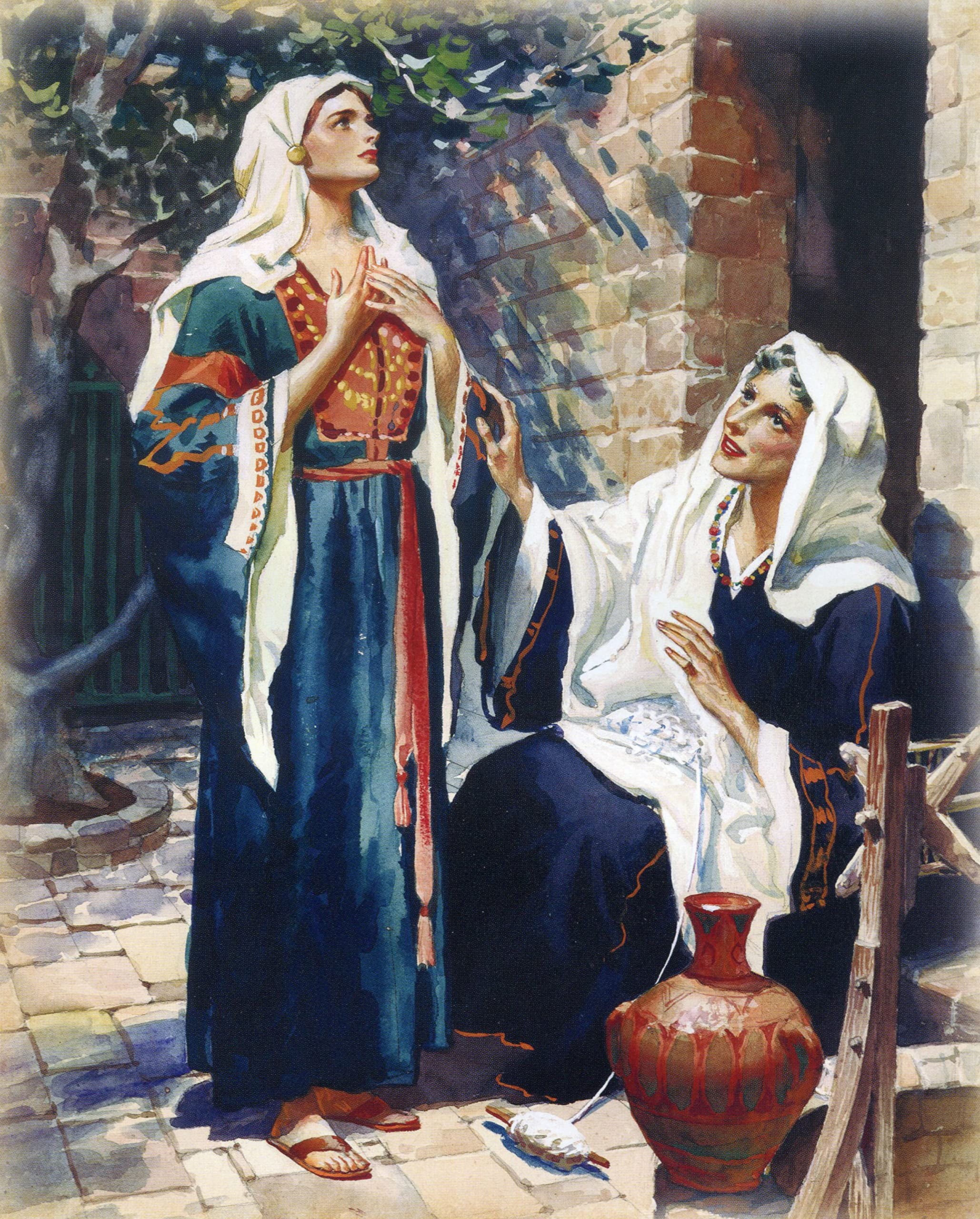 Catholic print picture - Mary Visits Elizabeth T - 8" x 10" ready to be ...