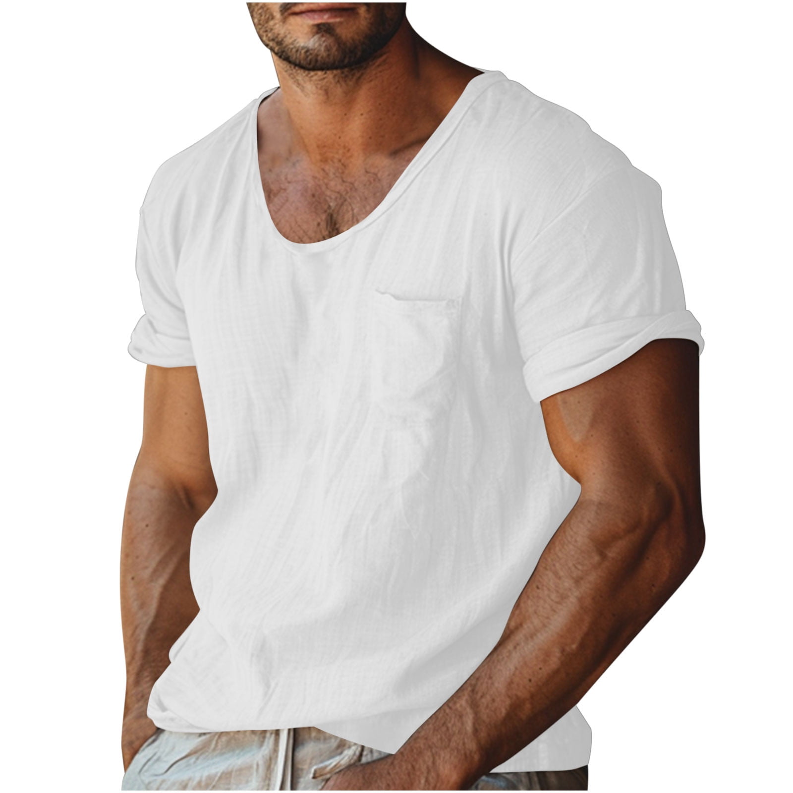 Click here for Fheaev Short Sleeve T-Shirts For Men Casual Crewne... prices