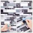 4 Sheets 3D Thick 10.6x10" Square Wallpaper Brick Pattern PVC Wall ...
