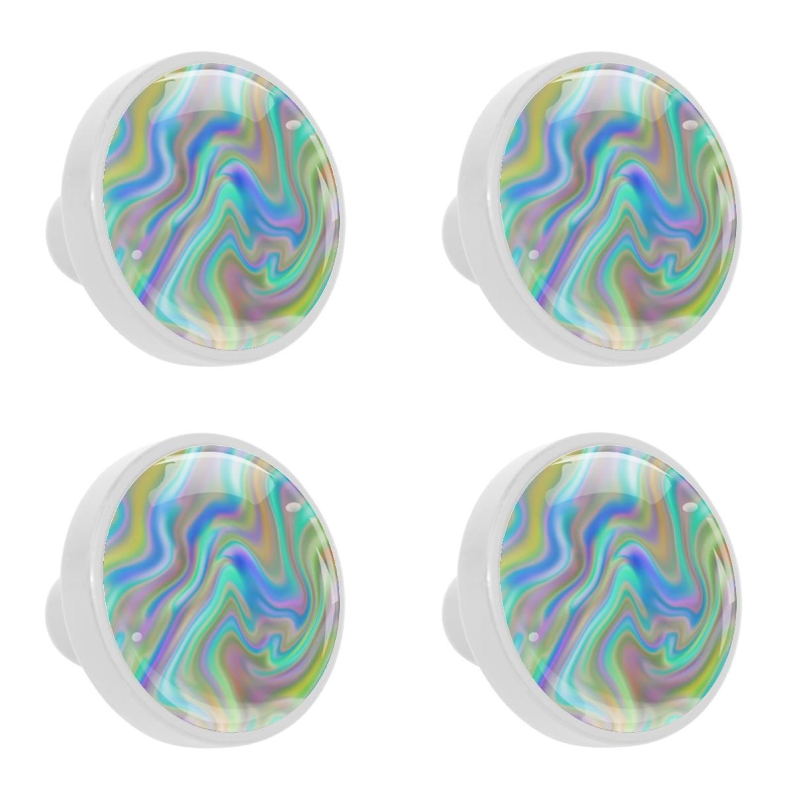 4 Pcs Abstract Texture Knobs for Kitchen Cabinet Cupboard Dresser ...