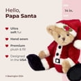 Bearington Papa Santa Bear, 14 Inch Stuffed Santa Bear Christmas Teddy ...
