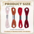 16 Skeins 4 Colors Cotton Sewing Thread Mixed Color 3mm about 8.57 ...