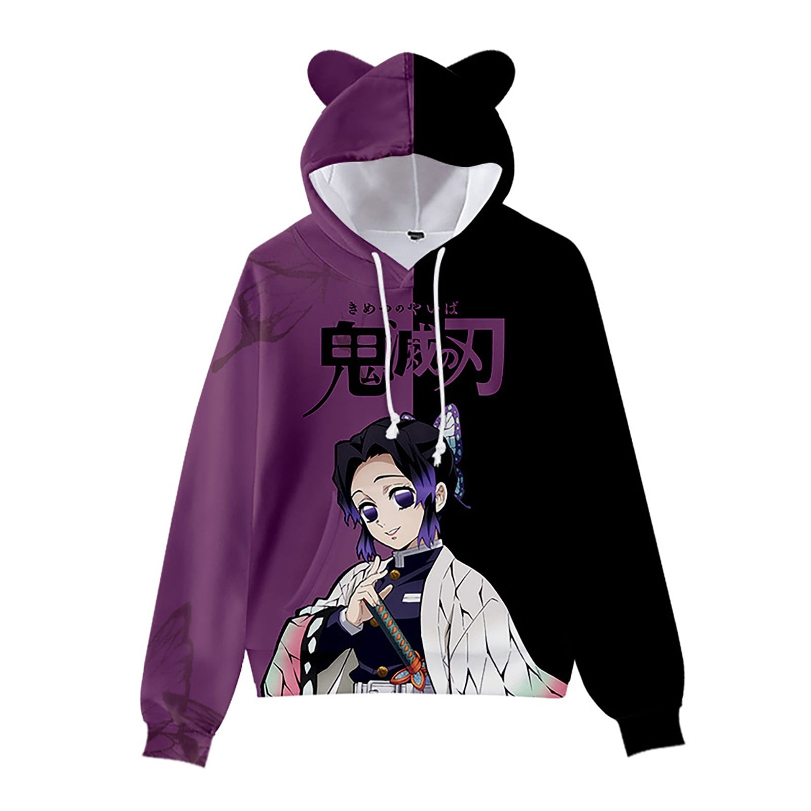 Click here for Whit3f1ve Demon Slayer Style Unisex Cat Ear Hoodie... prices
