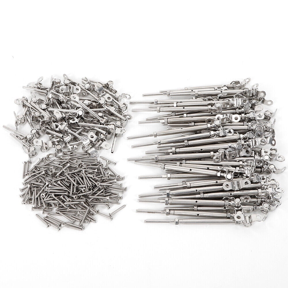 CNCEST 50 Pack T316 Stainless Steel Cable Railing Tensioner Hardware ...