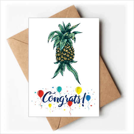 PineFruit Fruit Eat Green Wedding Cards Congratulations Greeting ...