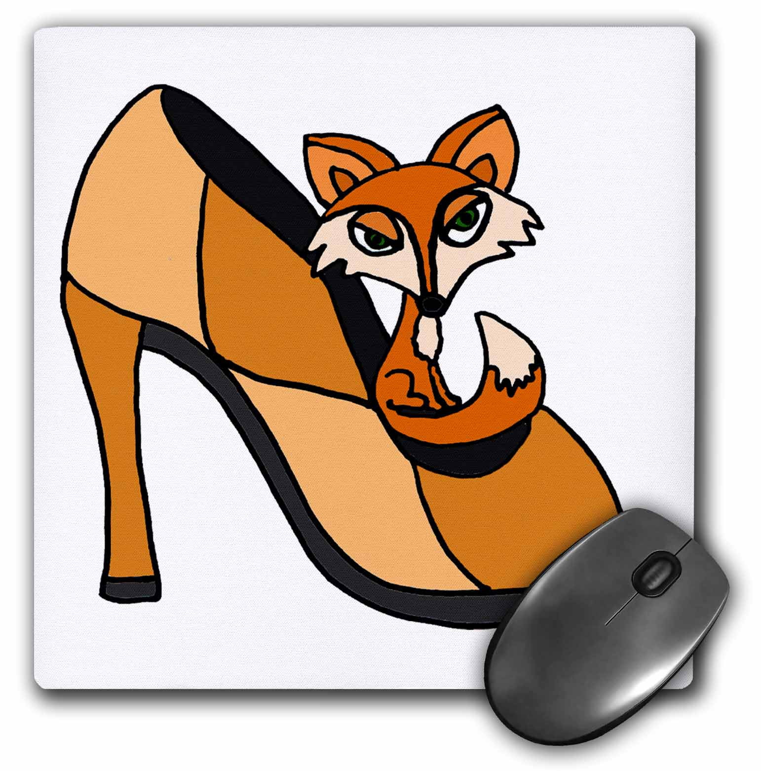 3dRose, Artistic Foxy Red Fox in High Heel Shoe, Mouse Pad - Walmart.com