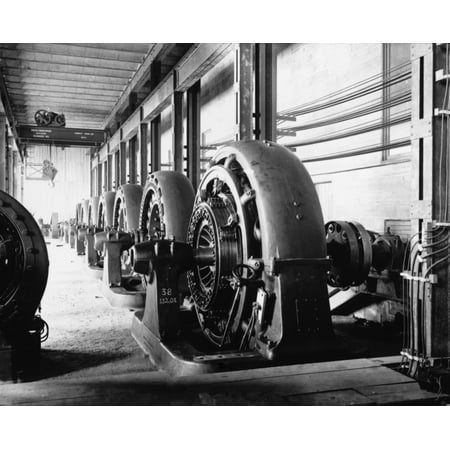 Electrical Generators In Edison Sault Power Plant At Sault Ste. Marie ...