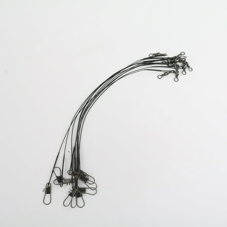 pitrice 10pcs Fishing Wire Leaders Stainless Steel Braided Trace ...