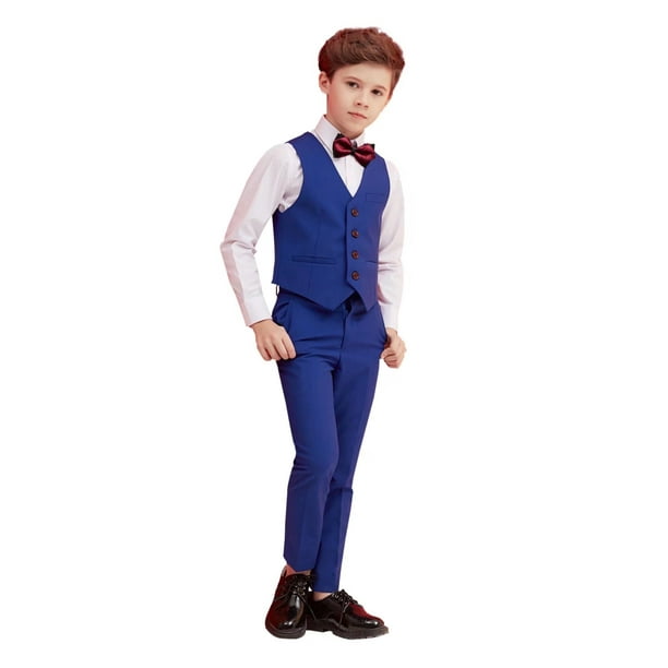 Boys Suit Boys' Suits Kids Ring Bearer Outfit Toddler 4Pcs Suit Set ...