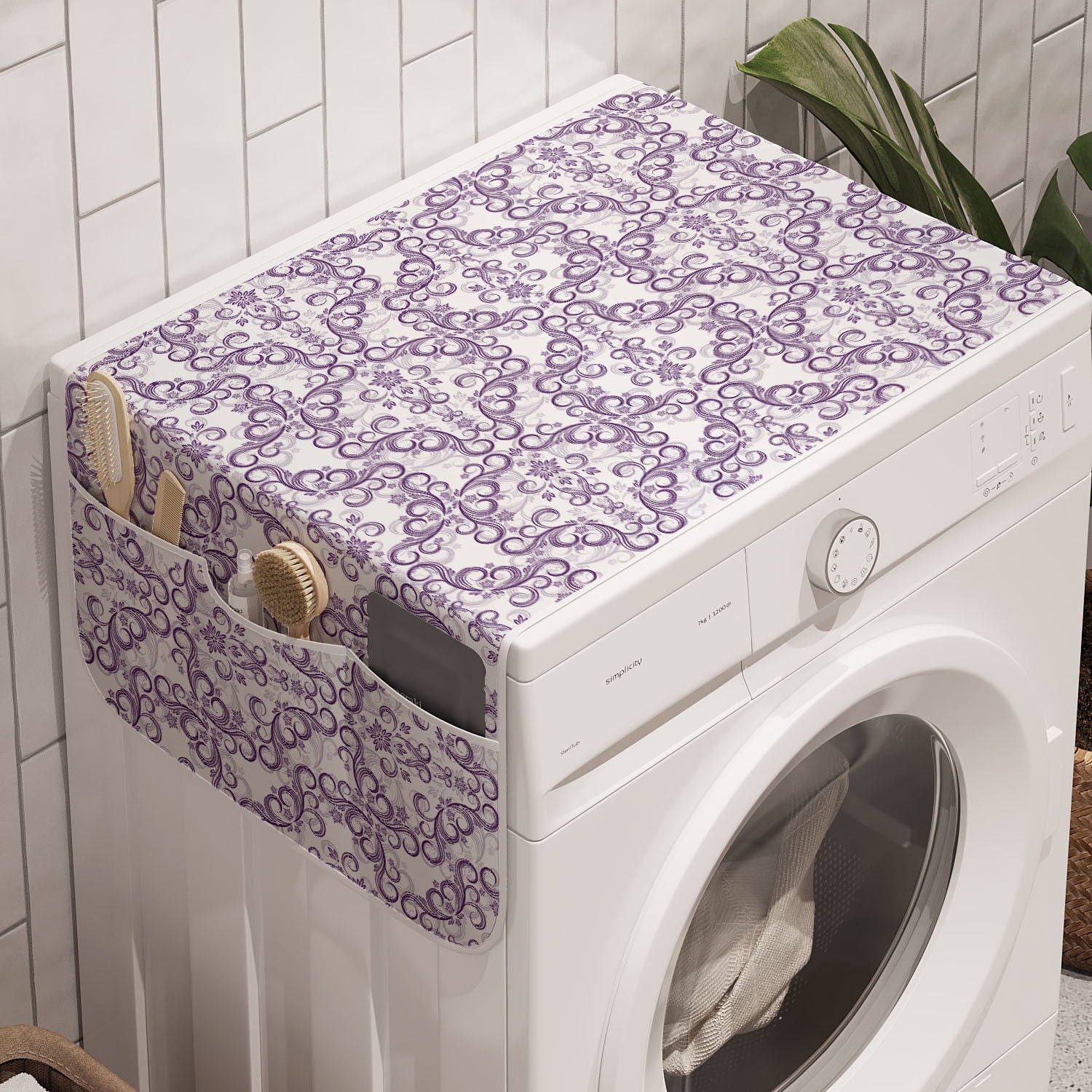 Victorian Washing Machine Organizer, Renaissance Inspired Floral Swirls ...