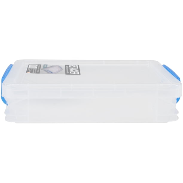 Storage Studios Super Stacker Doc Box-14.5"X10.5"X3.38" Clear/Blue ...