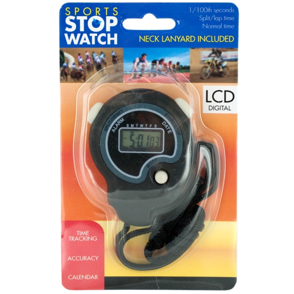 Bulk Buys OL642-5 Sport Stopwatch with Neck Cord - 5 Piece - Walmart.com