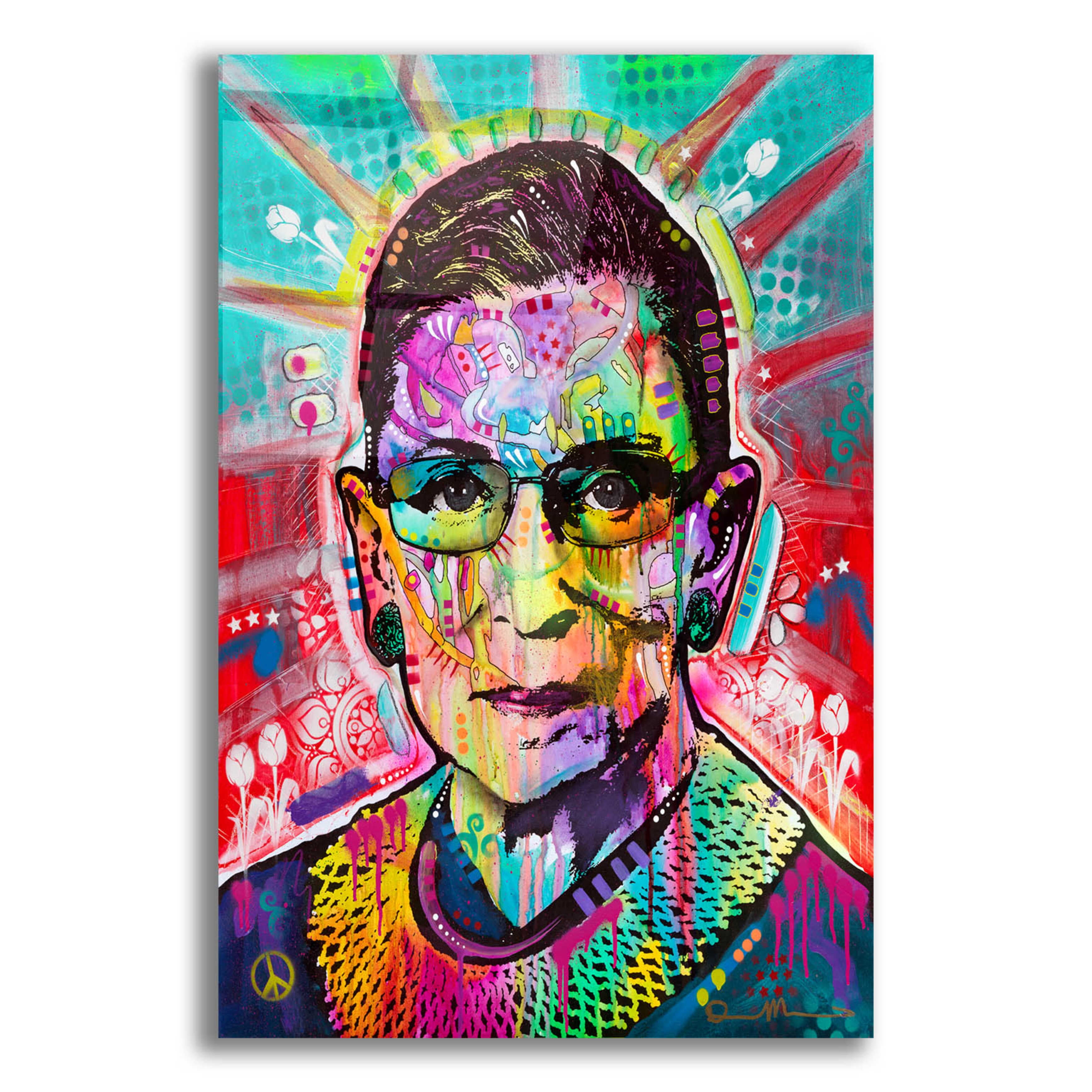 Epic Art 'Ruth Bader Ginsburg' by Dean Russo, Acrylic Glass Wall Art ...