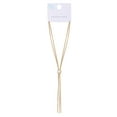 Time and Tru Women's Gold Tone Double Strand Y-Necklace with Faux Pearl ...