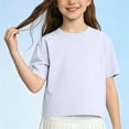Agkizg Girls Crewneck Tees,Kids Short Sleeve T-Shirt,Girls Oversized ...