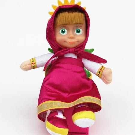 27cm Russian Marsha Plush Doll Squeeze Talking Sing Smart Cartoon Toy ...