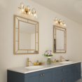 Liniya Modern 22'' Bathroom Vanity Light Brass Gold Wall Sconces Horn ...
