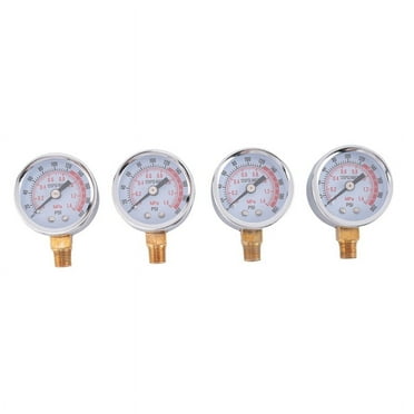 MEANLIN MEASURE 0-100Psi 2"Steel Double Graduated Air Test Pressure ...