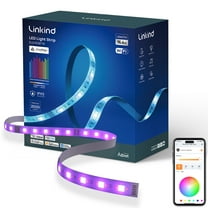 Intertek 18ft LED Rope Light with 180 Multicolor LEDs, 8 Color Settings ...