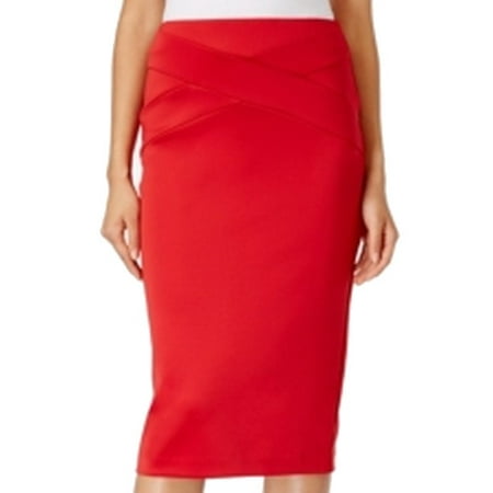 Eci - Eci NEW Scarlet Red Women's Size XL Straight Pencil Stretch Skirt ...
