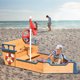 Costway Kids Pirate Boat Wood Sandbox w/ Bench Seat & Flag Wooden ...