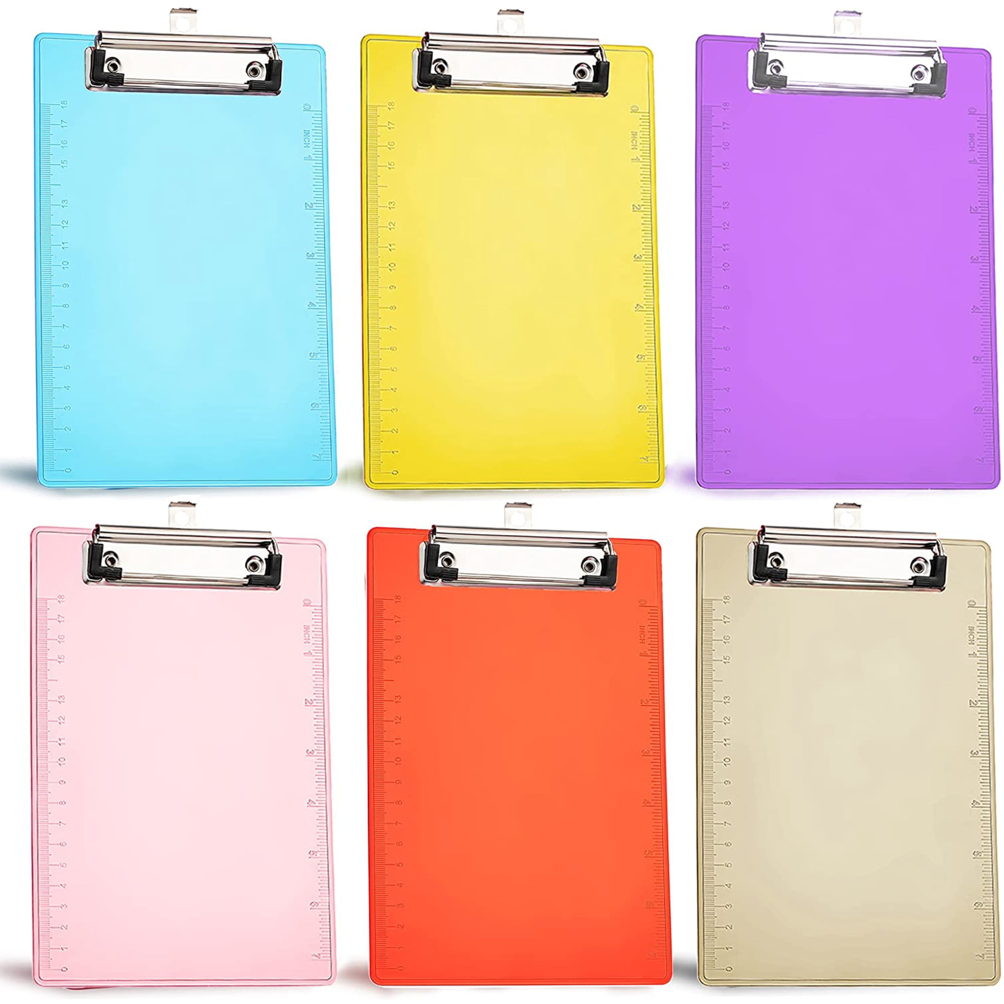 Enday Memo Clipboard with Ruler Heavy Duty Plastic Clipboards for ...