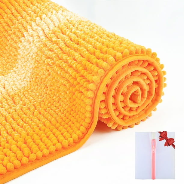 Hyhyco Bathroom Rugs 20"x32", Yellow Bath Mat ,Microfiber Soft ...