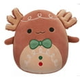 "Squishmallows Original 8"" Den Brown Gingerbread Axolotl Plush Toy ...