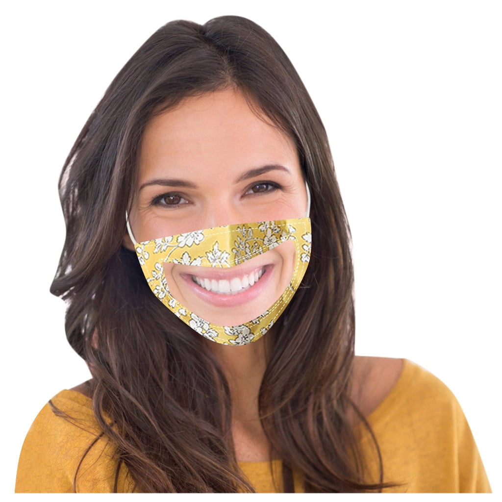 Unbranded 5PC Smile Communicator Face Mask with Clear Vinyl Visible ...