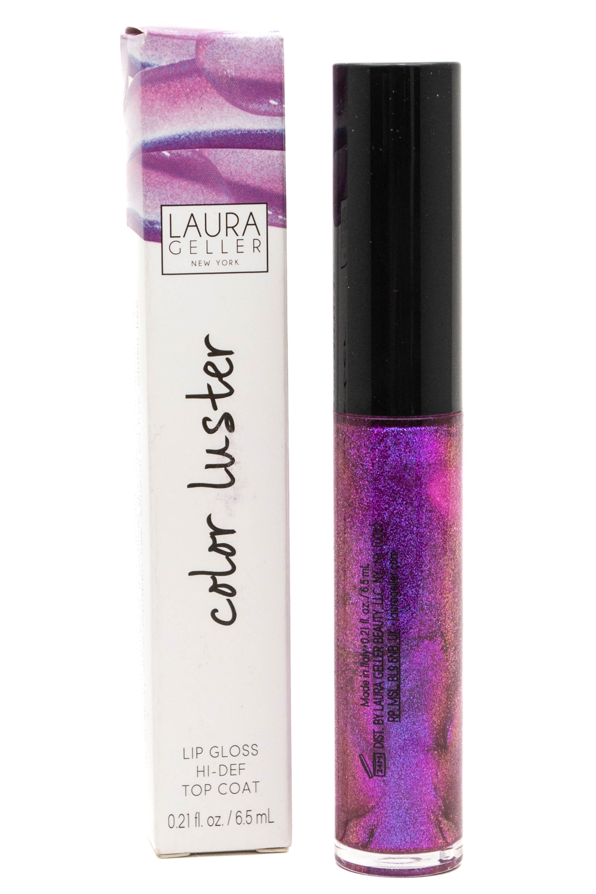 Laura Geller COLOR LUSTER High Def Lip Gloss Top Coat, Amethyst Glaze ...