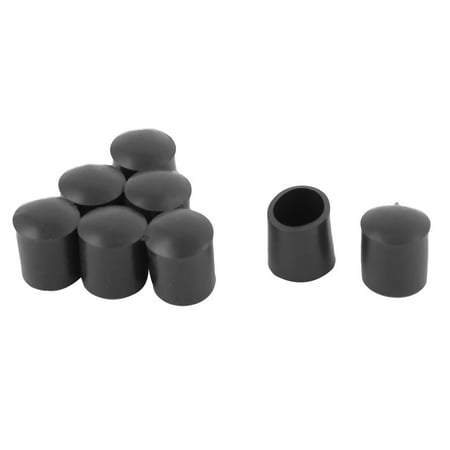 Rubber Furniture Desk Foot Legs Protector Cover Pads Black 10mm Dia 8 ...