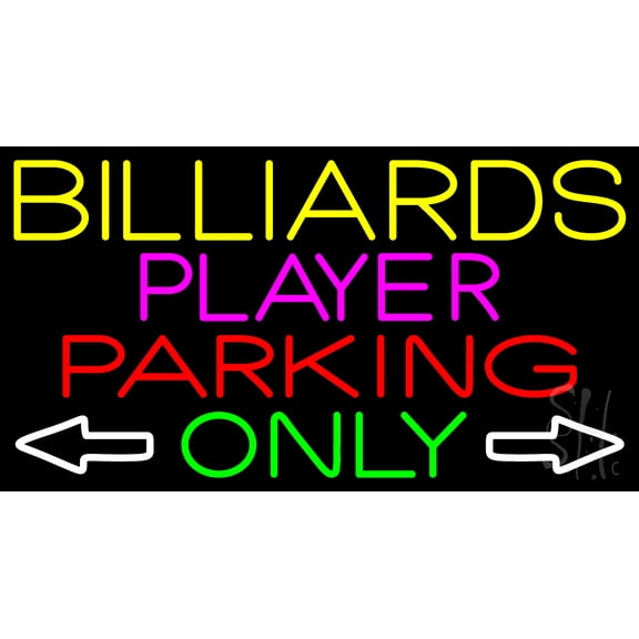 Beer Billiards 1 LED Neon Sign 13 x 32 - inches, Black Square Cut ...
