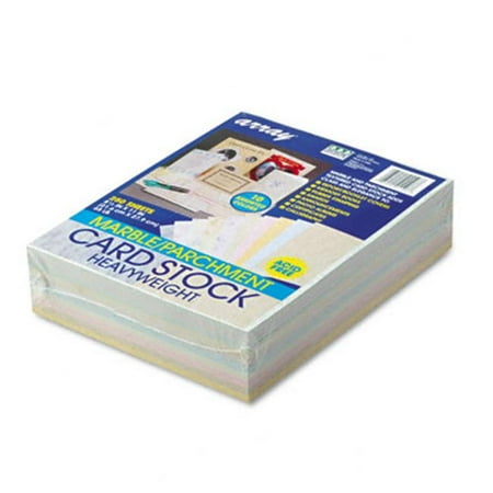 Pacon 101196 Array Card Stock- 65lb- Assorted Marble/Parchment Colors ...