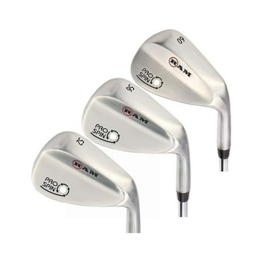 Ram Golf Pro Spin 3 Wedge Set - 52° Gap, 56° Sand, 60° Lob Clubs - Mens ...