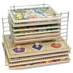 Melissa & Doug Deluxe Metal Wire Puzzle Storage Rack for 12 Small and ...