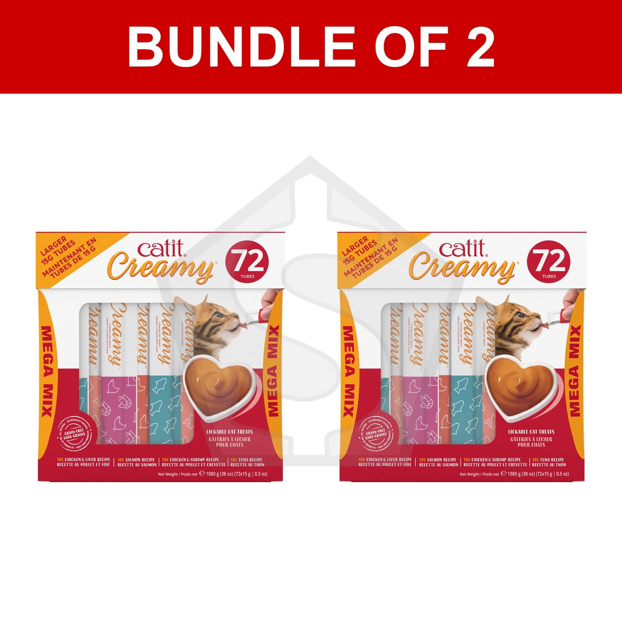 Click here for Bundle Of 2 - Catit Creamy Lickable Treats Mega Mi... prices