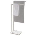 41 Inch Standing Towel Rack, Double L-Shape Bathroom Towel Holder with ...