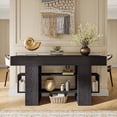 63-Inch Wooden Console Table with Storage, Narrow Sofa Table for ...