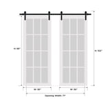 Sturdy Double Barn Door | Veregio 7411 Antracite | 13FT Rail Hangers ...