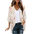 Brqkzdu Floral Kimono Cardigans for Women Puff Sleeve Open Front ...